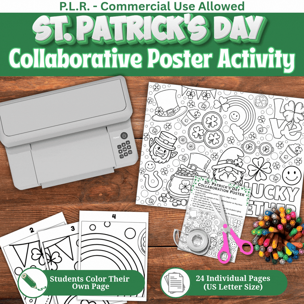 PLR St. Patrick's Day Collaborative Poster – plr-printables-store
