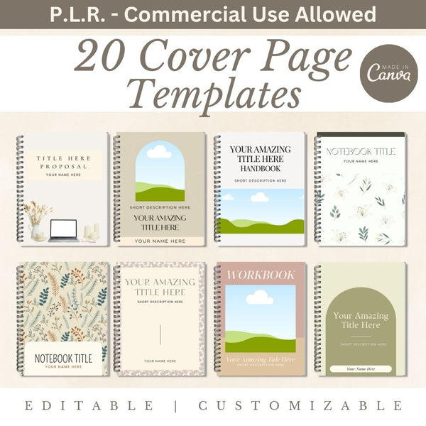PLR Cover Page Templates – plr-printables-store