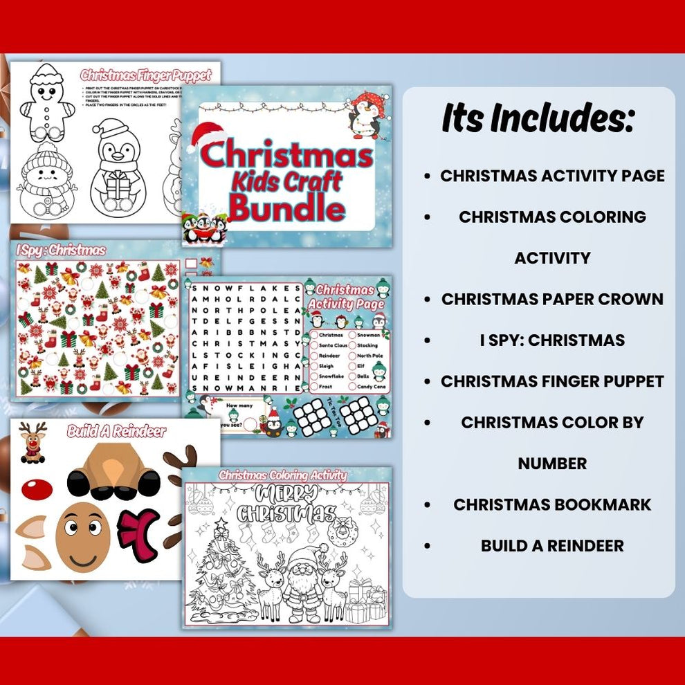 PLR Christmas Kid Craft Bundle – plr-printables-store