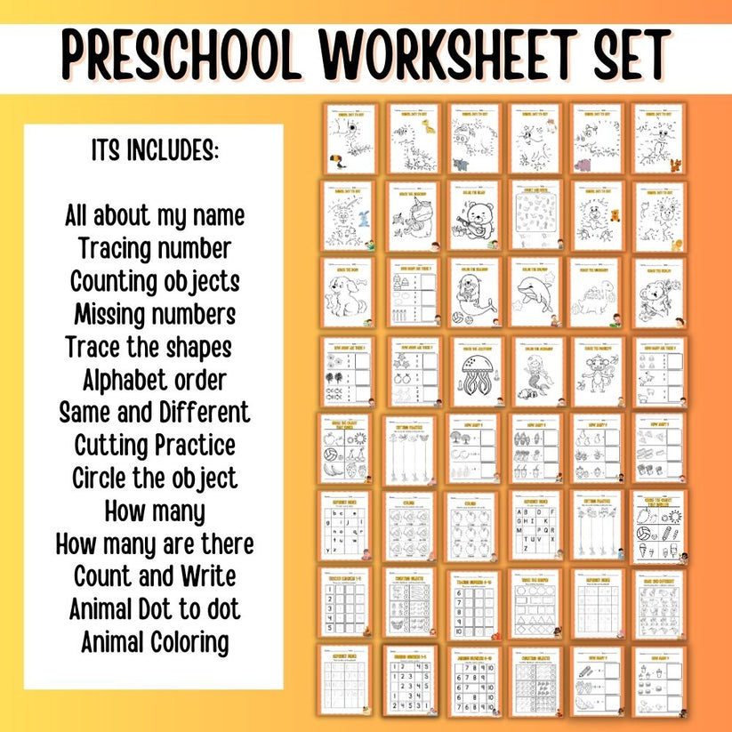 PLR Preschool Worksheets – plr-printables-store