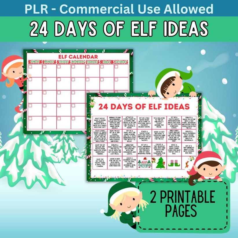 PLR 24 Days of Elf Ideas – plr-printables-store