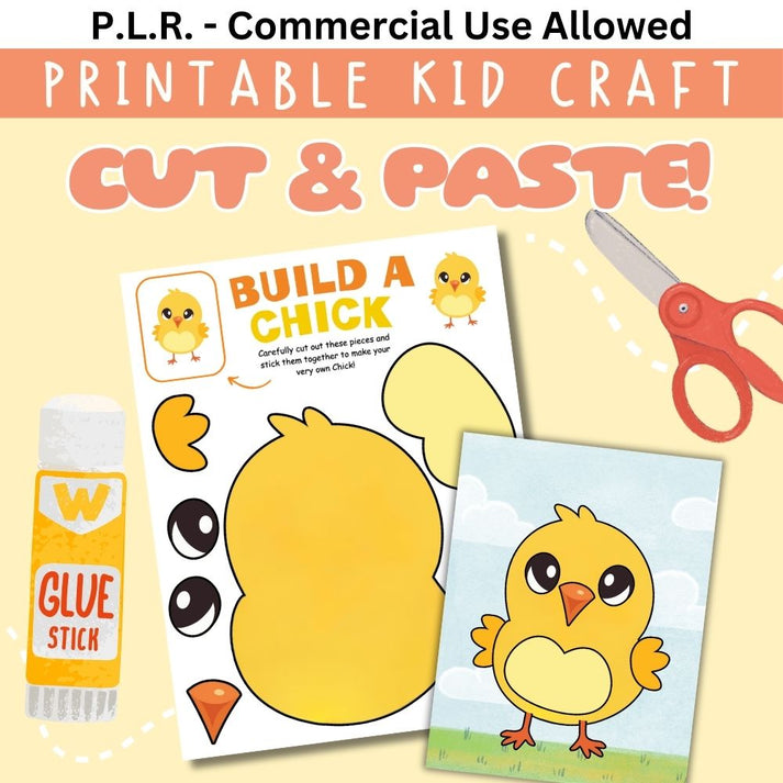 PLR Build a Chick Printable Kid Craft – plr-printables-store
