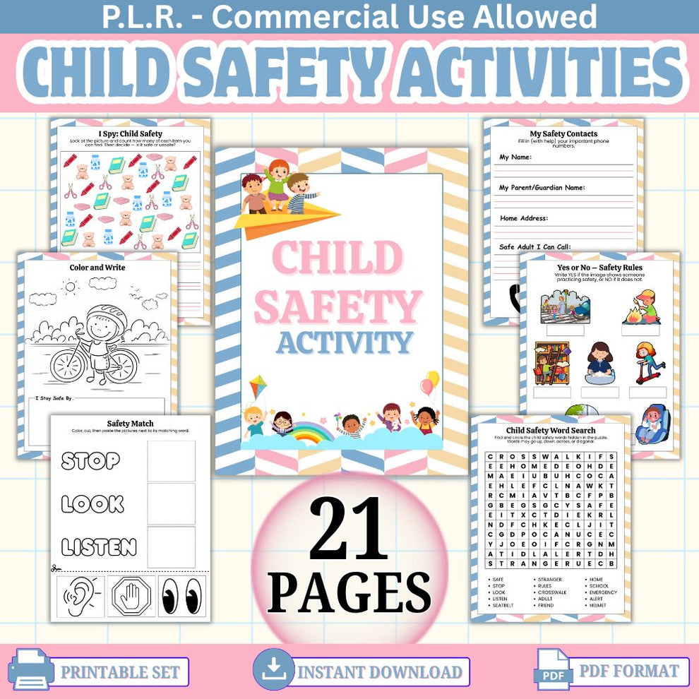 PLR Child Safety Activities – plr-printables-store
