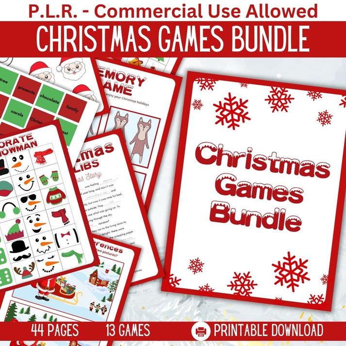PLR Christmas Games Bundle – plr-printables-store