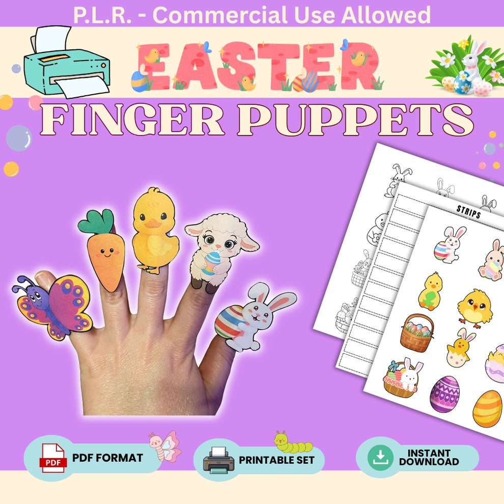 PLR Easter Finger Puppets – plr-printables-store