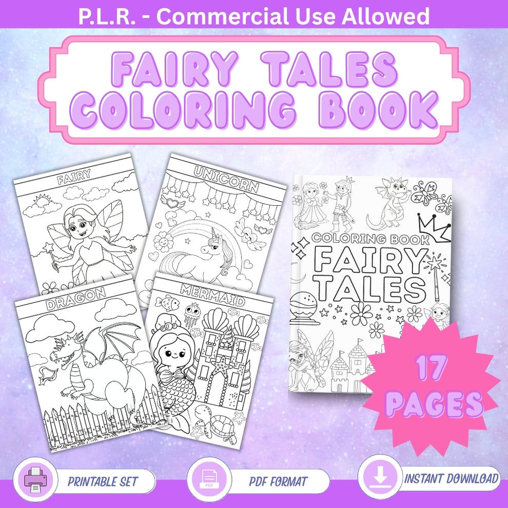 PLR Fairy Tales Coloring Book – plr-printables-store