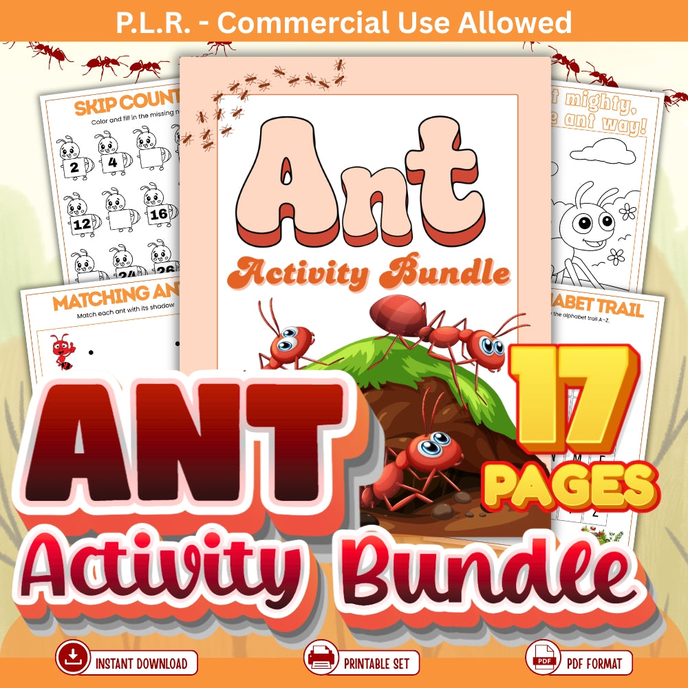 PLR Ant Themed Activity Bundle – plr-printables-store