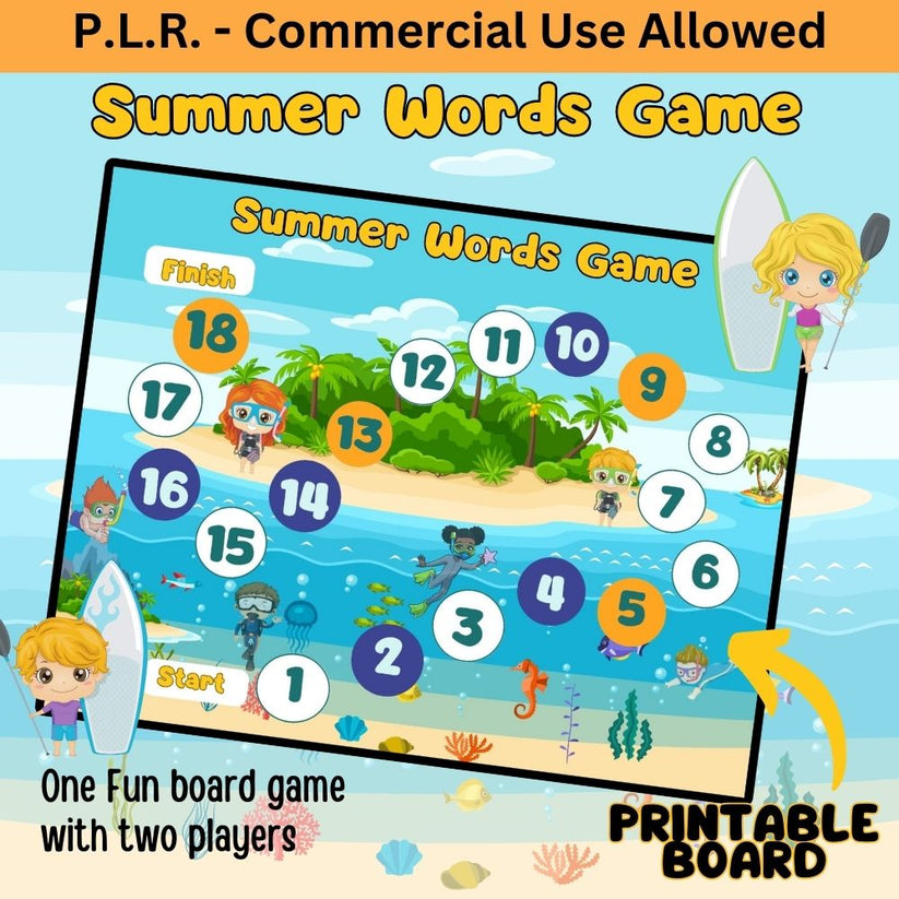 PLR Summer Board Game – plr-printables-store