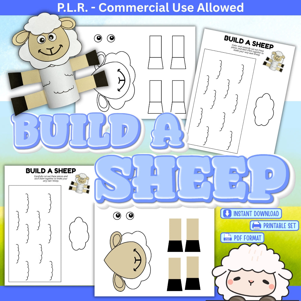 PLR Printable Build a Sheep – plr-printables-store