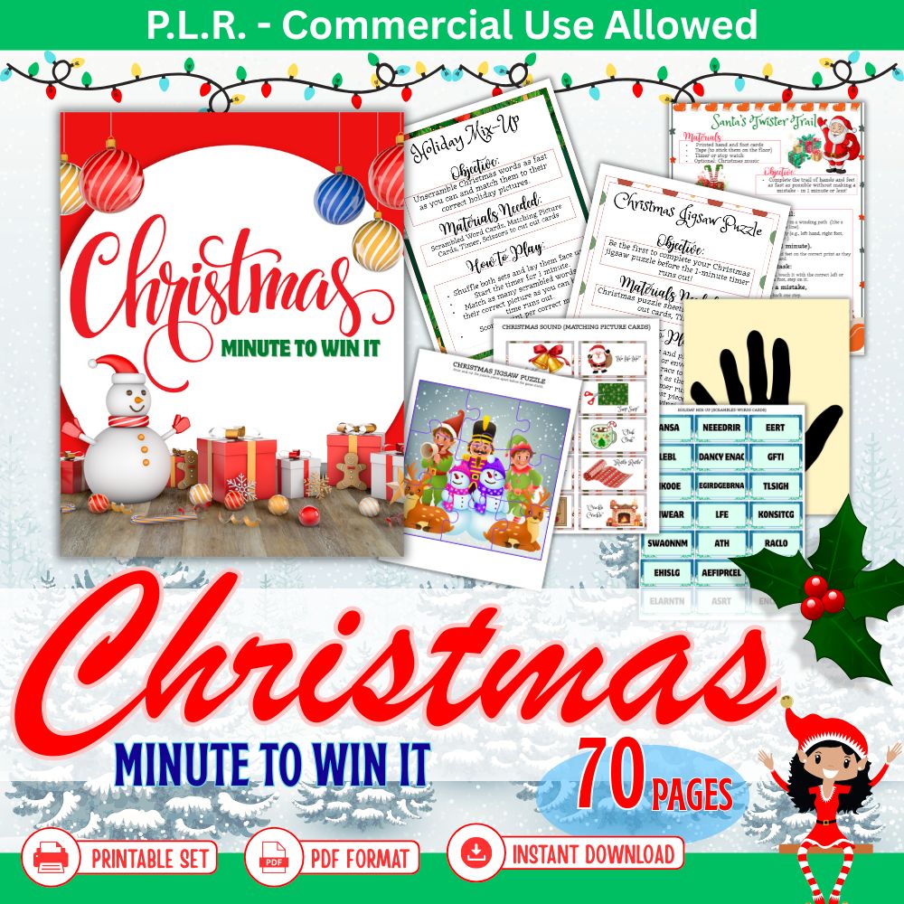 PLR Christmas Minute to Win It – plr-printables-store