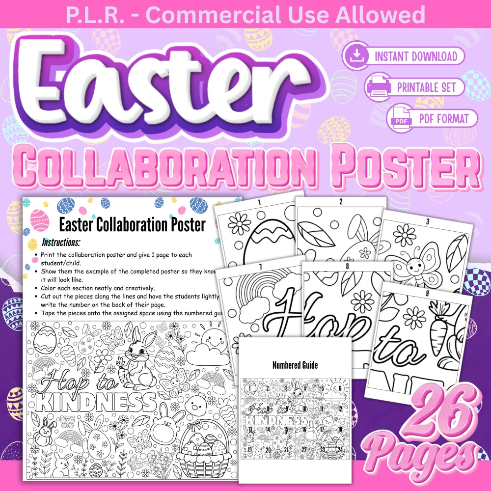 PLR Printable Easter Collaboration Poster – plr-printables-store