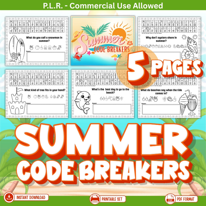 PLR Printable Summer Code Breakers – plr-printables-store