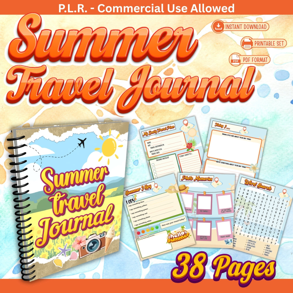 PLR Printable Kids Summer Travel Journal – plr-printables-store