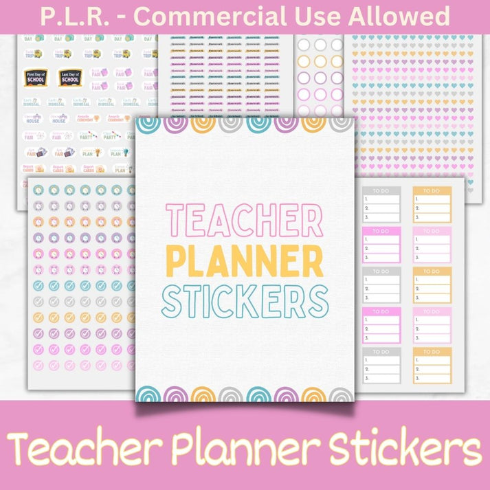 PLR Teacher Planner Stickers – plr-printables-store