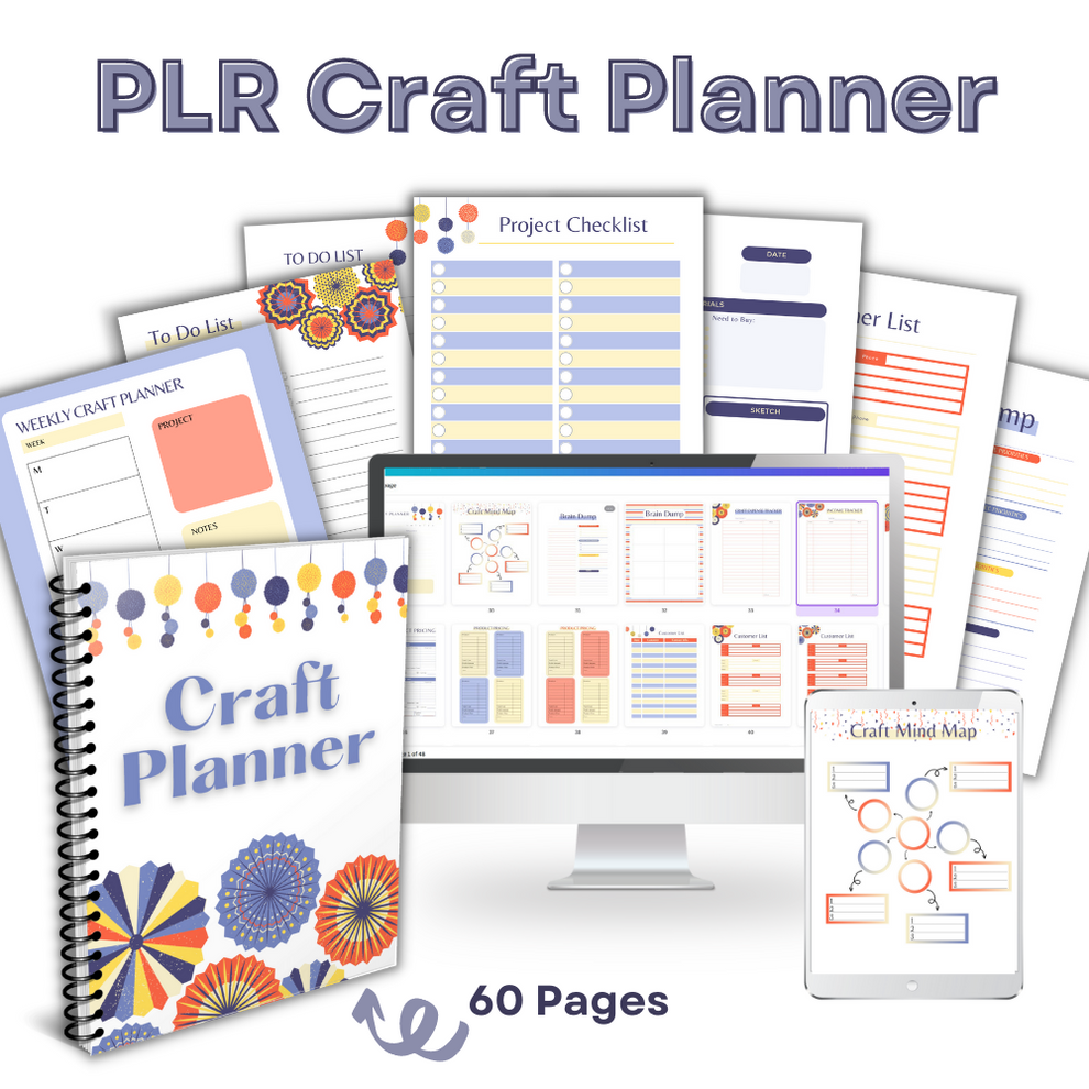 PLR Blue Craft Planner – plr-printables-store
